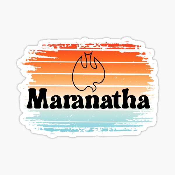 "Maranatha Retro Style Dove Christian Design" Sticker for Sale by ...