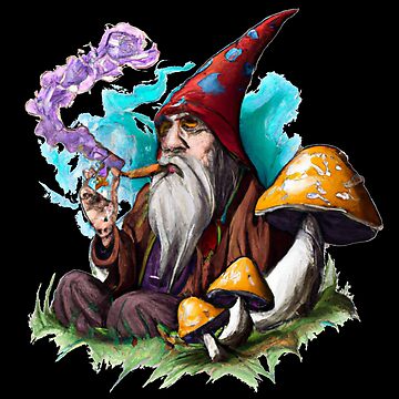 "Magic Mushroom Wizard - Mycelius the Wize" Sticker for Sale by ...