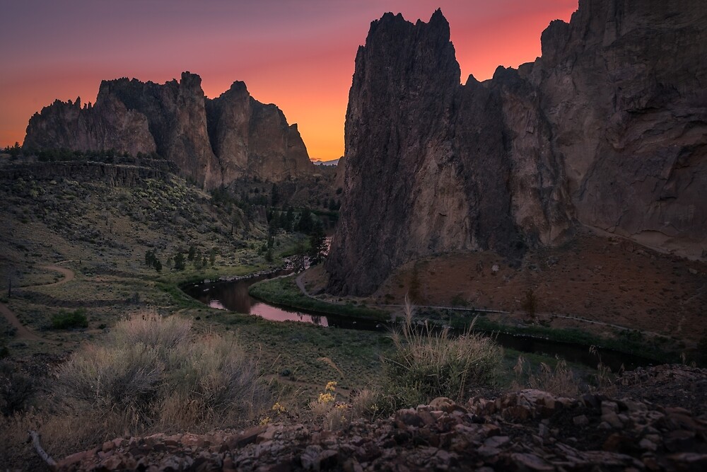 "Sunset at Smith Rock, Oregon" by mattmacpherson | Redbubble