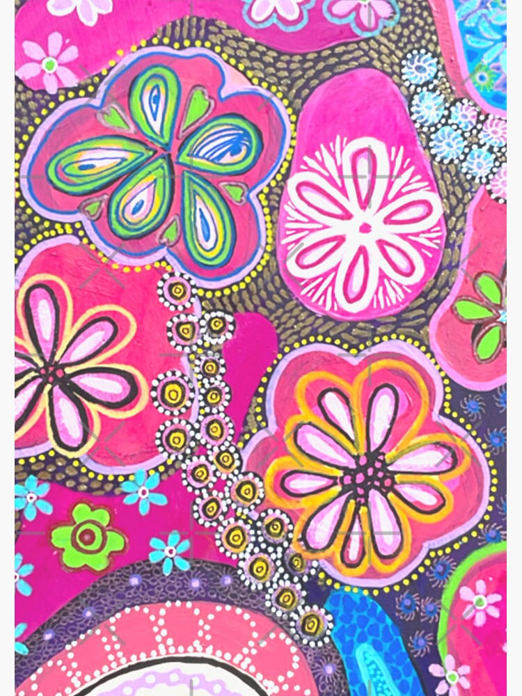 "Groovy Flower Power Boho Hippie Flowers" Greeting Card for Sale by ...