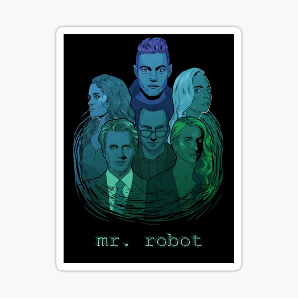 "MR. ROBOT" Sticker for Sale by MikaMurha | Redbubble