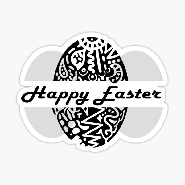 "Happy easter illustration " Sticker for Sale by catic-offical | Redbubble