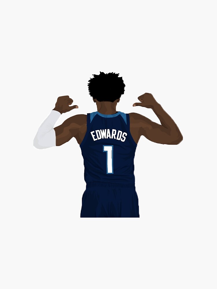 "Anthony Edwards Sticker" Sticker for Sale by MercyArtStore | Redbubble