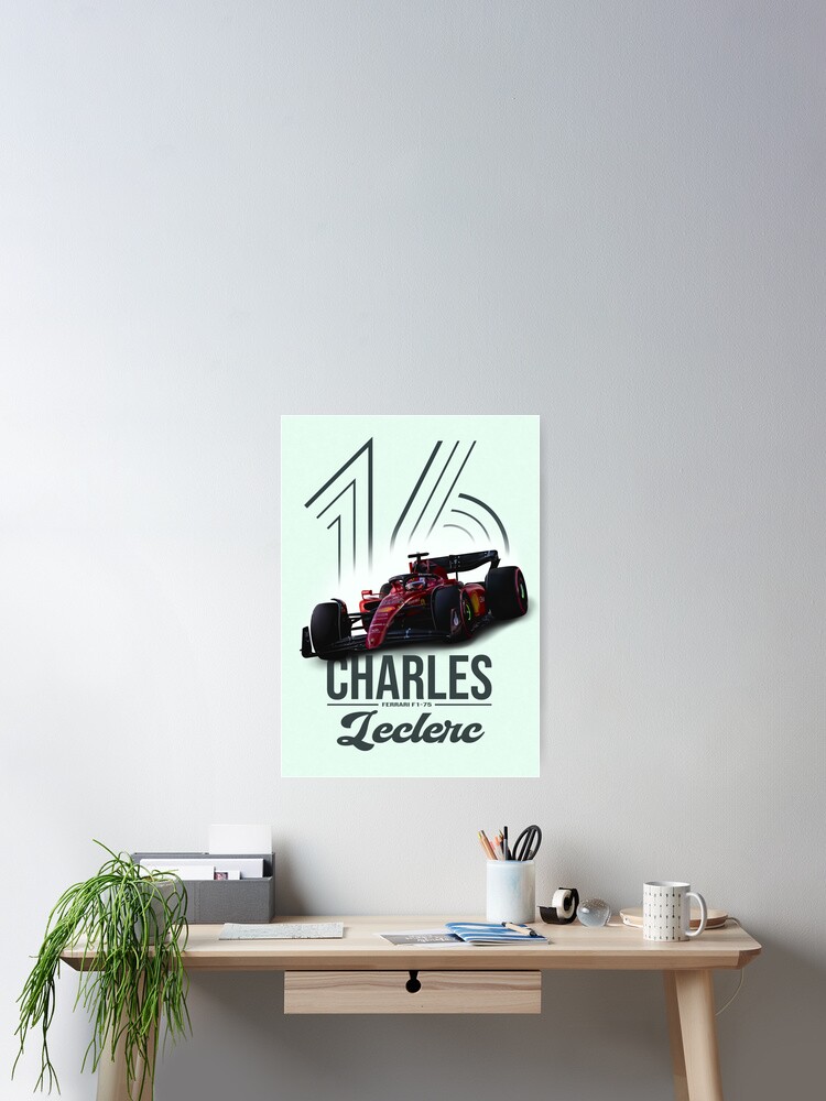 "Charles Leclerc Ferrari F1-75 Poster" Poster for Sale by EzraVoughArt ...