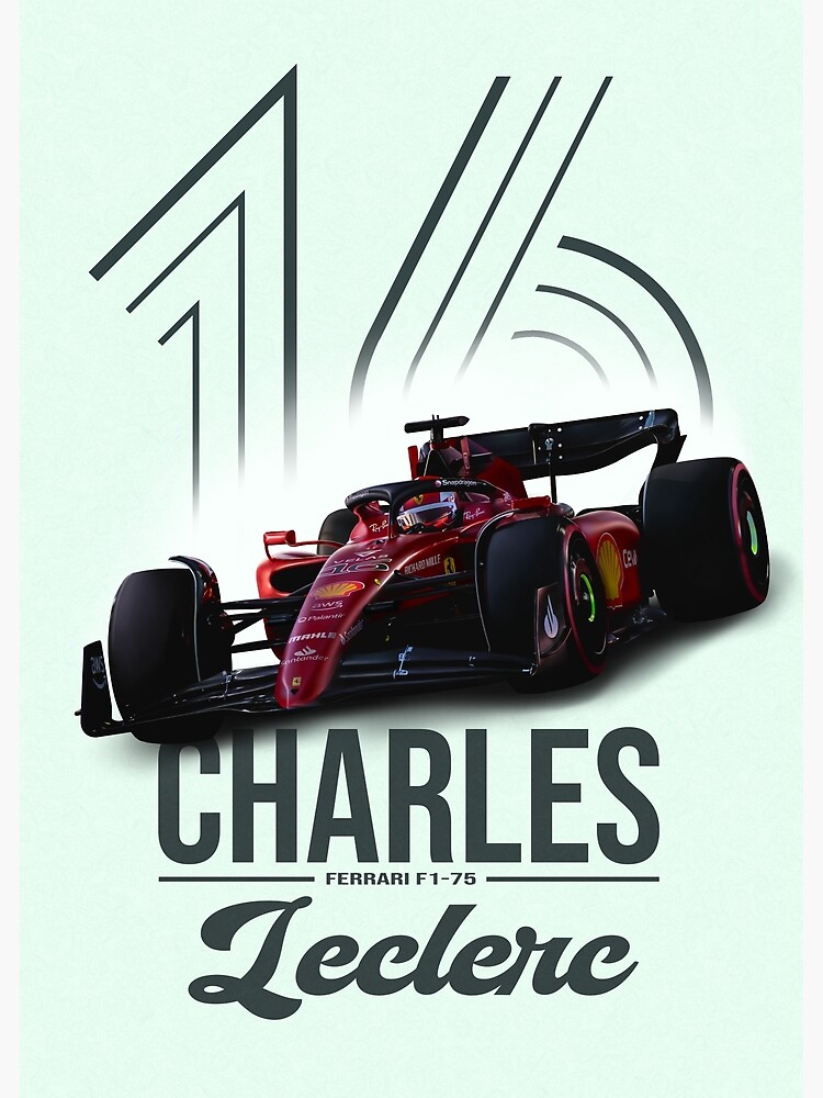 "Charles Leclerc Ferrari F1-75 Poster" Poster for Sale by EzraVoughArt ...