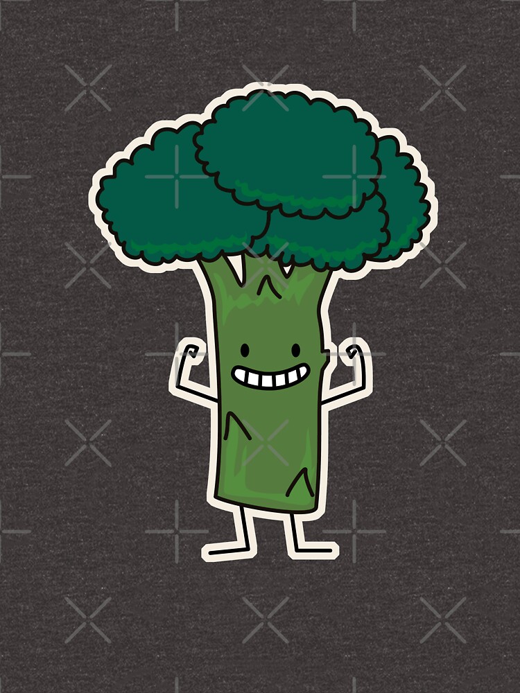 "Broccoli Flexing happy tree head green vegetable" T-shirt for Sale by ...