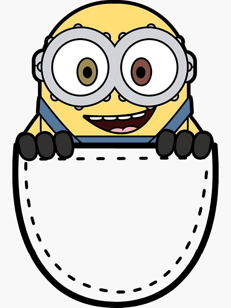 "Minions Bob In The Pocket" Sticker for Sale by ArturoStratton | Redbubble