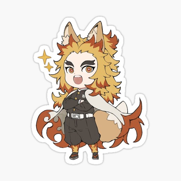 "Cute Rengoku" Sticker for Sale by sadrimajoron | Redbubble