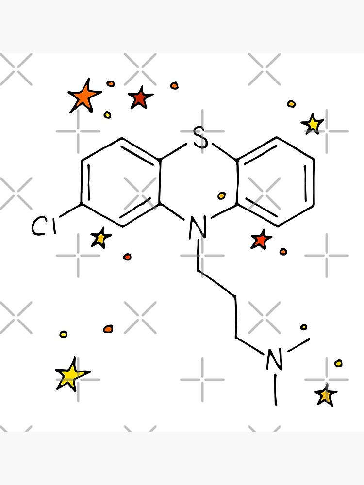 "Chlorpromazine (Largactil, Thorazine, Sonazine) structural formula ...