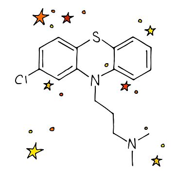 "Chlorpromazine (Largactil, Thorazine, Sonazine) structural formula ...
