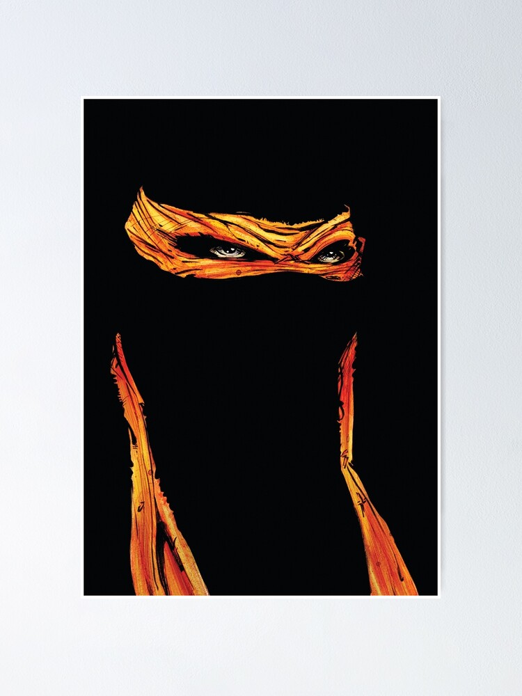 "Mikey TMNT Mask" Poster for Sale by ArtbyAlReid | Redbubble