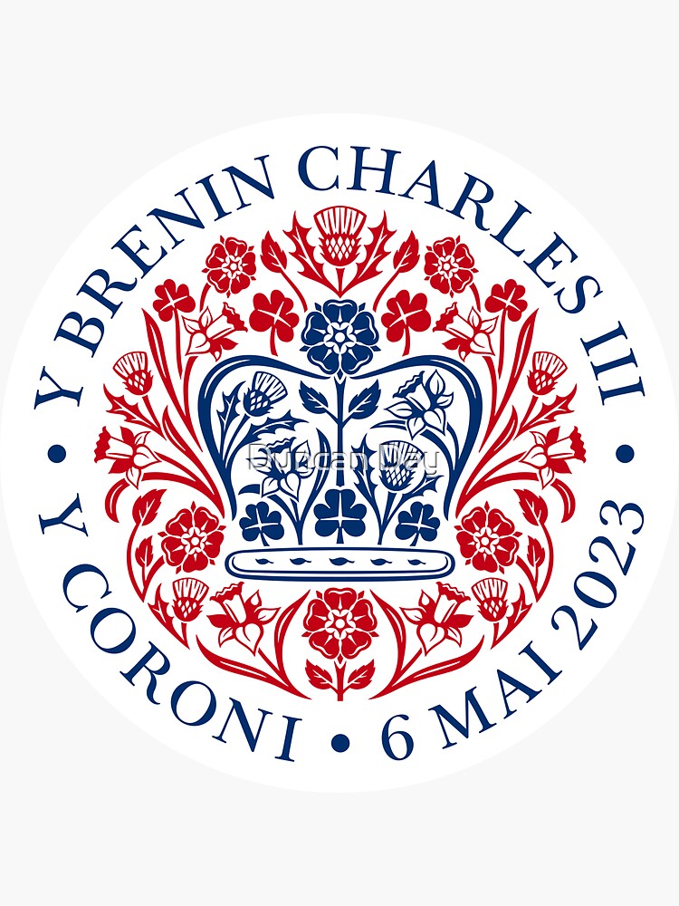 "The Coronation of King Charles III Red, White and Blue Welsh Language ...