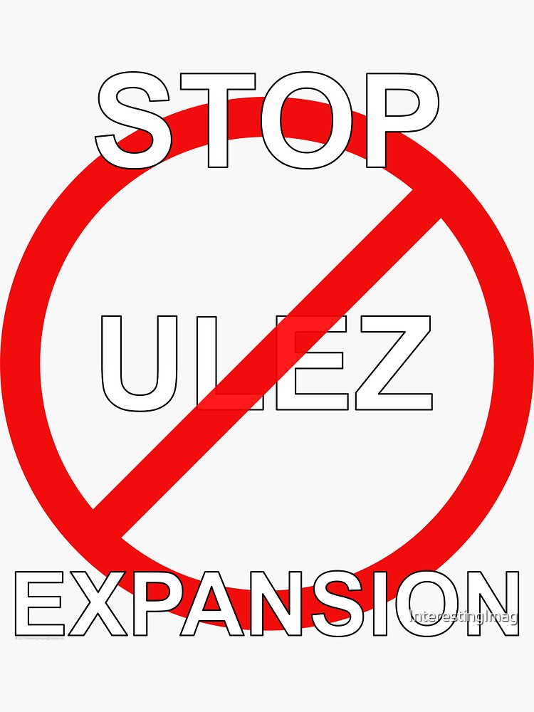 "Stop ULEZ Expansion (white text/font)" Sticker for Sale by ...