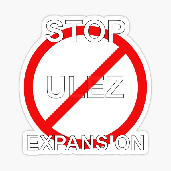 "Stop ULEZ Expansion (white text/font)" Sticker for Sale by ...