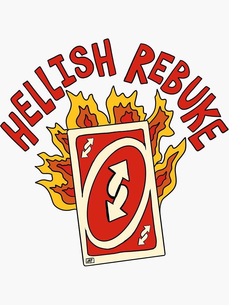 "Hellish Rebuke (no background)" Sticker for Sale by artyjamie | Redbubble