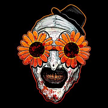 "Art The Clown Terrifier 2 Sunflower Sunglasses Horror" Sticker for ...
