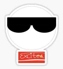 Excited Emoji Stickers | Redbubble