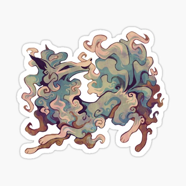"ninetails" Sticker for Sale by lemonween | Redbubble