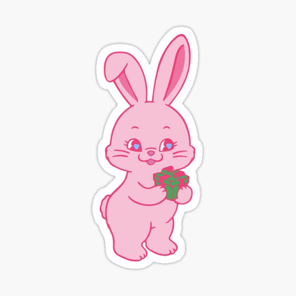 "NewJeans Winter Gift Bunny in Pink" Sticker for Sale by clubtokki ...