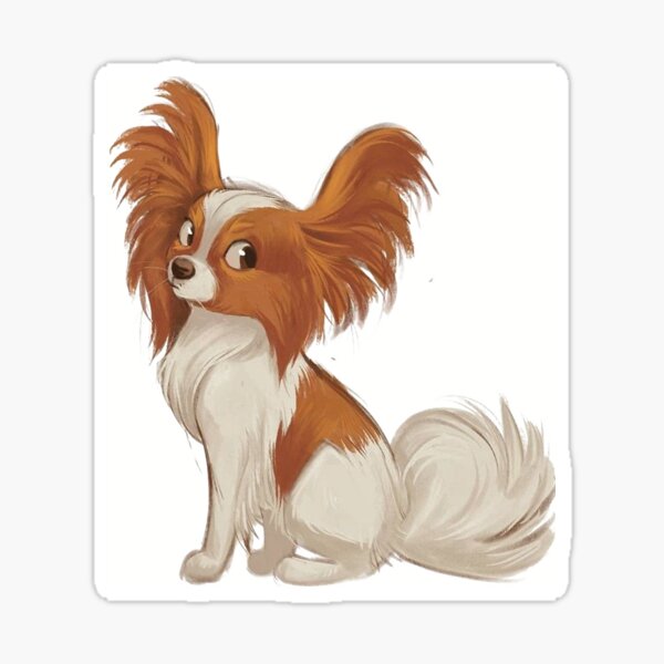 "papillon dog" Sticker for Sale by AyOuBNSB | Redbubble