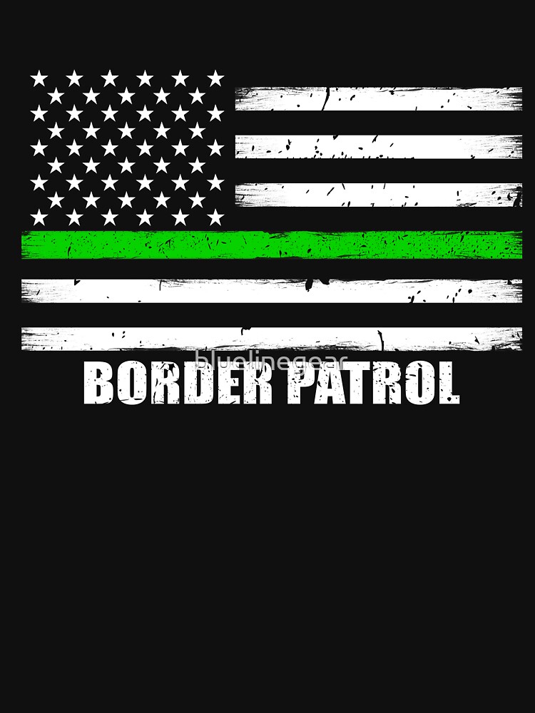 "Border Patrol Thin Green Line Flag" T-shirt for Sale by bluelinegear ...