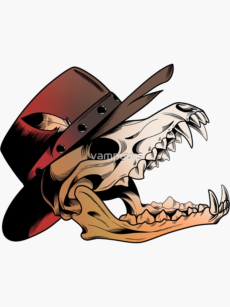"marston skull" Sticker for Sale by vampyurs | Redbubble