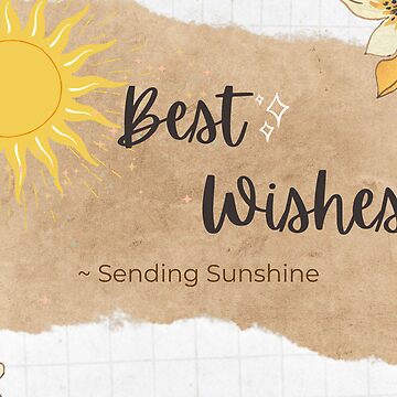 ""Best Wishes" Encouraging Message with Sunshine" Greeting Card for ...