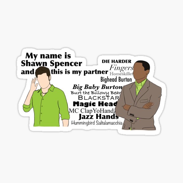 "The many names of Burton Guster" Sticker for Sale by Lrswanback ...