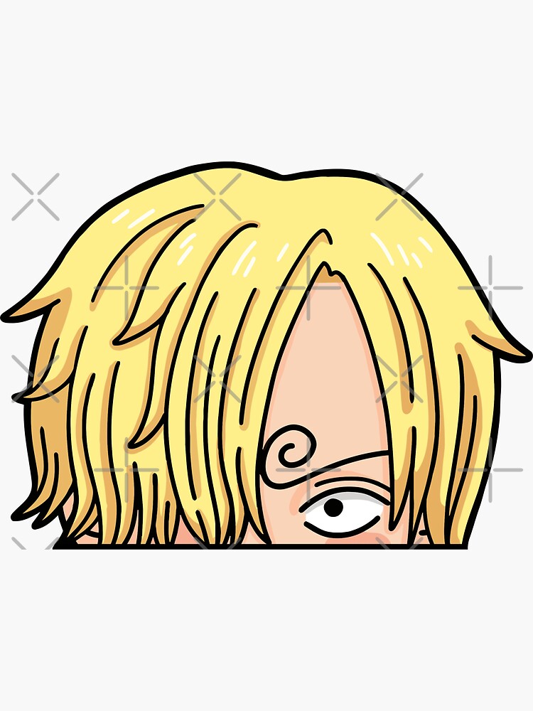 "Sanji Chibi peeker" Sticker for Sale by Arteezan | Redbubble