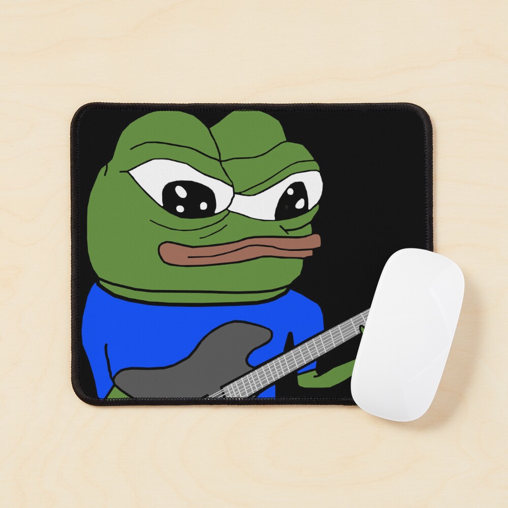 "Pepe Playing Guitar Apu Guitar Player" Sticker for Sale by Slav-Art ...
