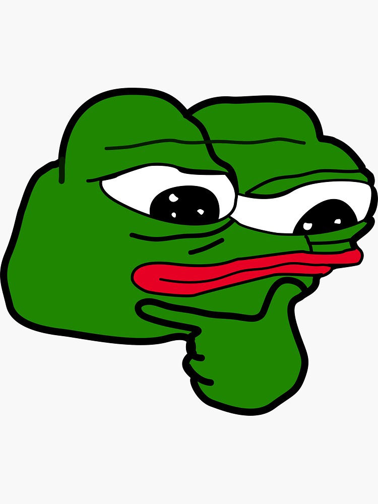 "Rare Pepe Thinking" Sticker for Sale by Slav-Art | Redbubble
