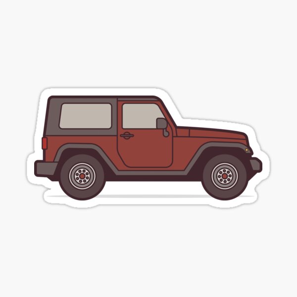 "Jeep Wrangler" Sticker for Sale by cubhaus | Redbubble