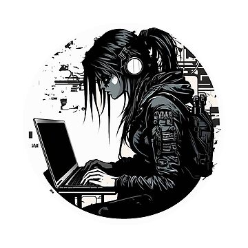 "Girl Hacker" Sticker by academiahacker | Redbubble