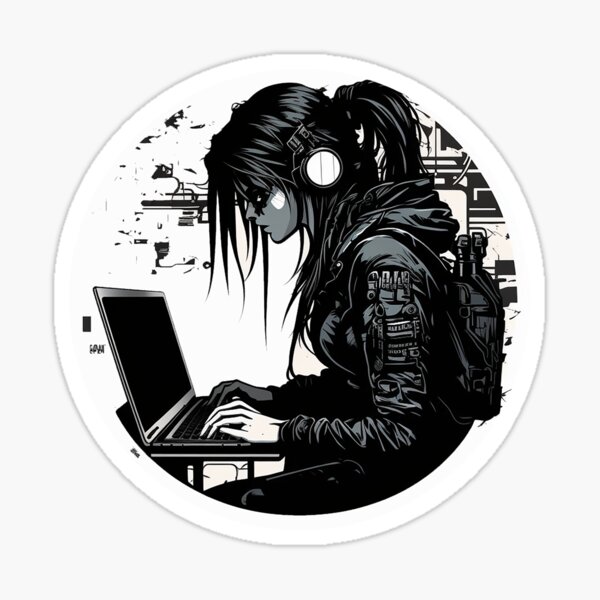 "Girl Hacker" Sticker by academiahacker | Redbubble