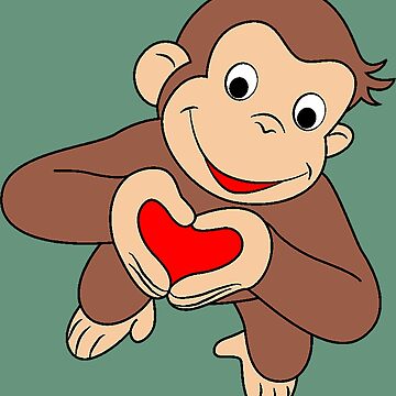 "Curious George Is All Heart " Poster for Sale by HarleyAkhtar | Redbubble