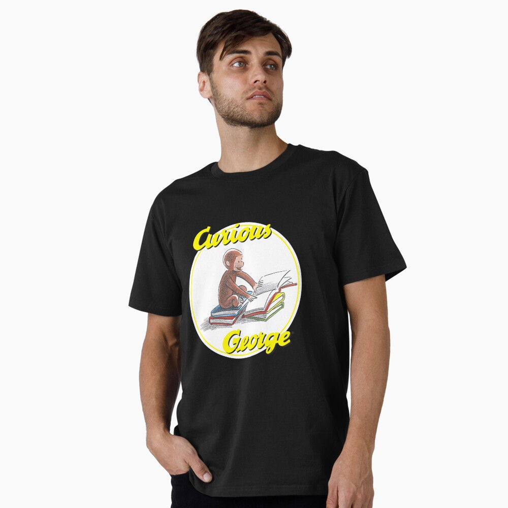 "Curious George Reading Poster." Essential T-Shirt for Sale by ...