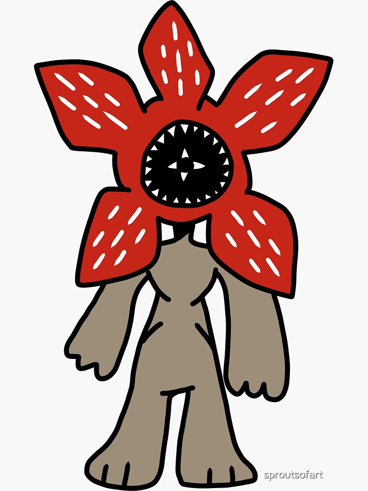"little demogorgon" Sticker for Sale by sproutsofart | Redbubble