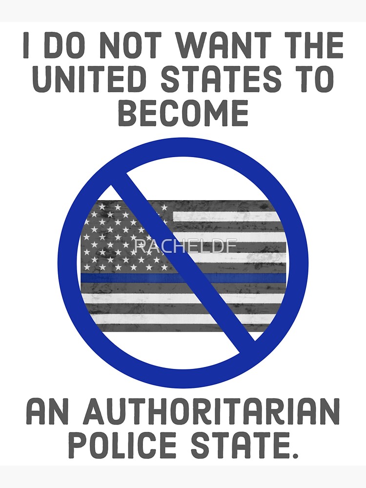"No police State " Sticker for Sale by RACHELDF | Redbubble