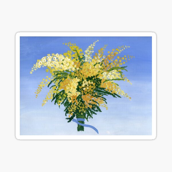 "Mimosa" Sticker for Sale by IrinaReznikova | Redbubble
