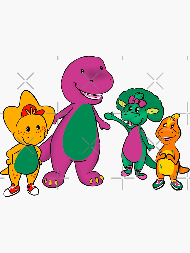 "Barney and Friends" Sticker for Sale by Amy New | Redbubble