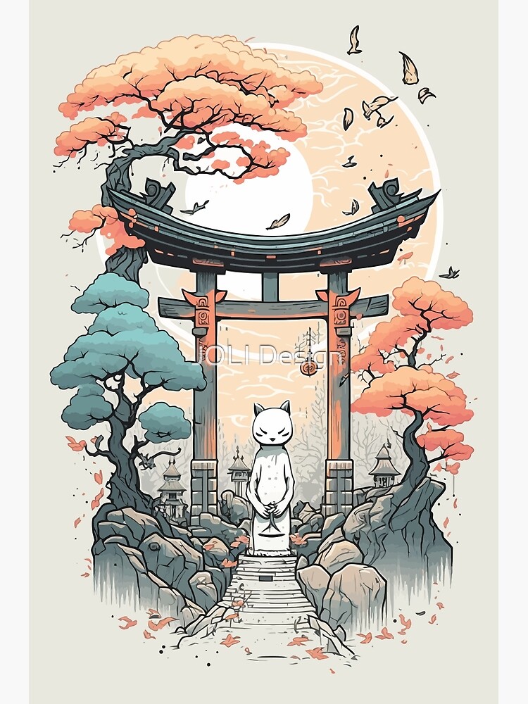 "Neko Shrine: A Japanese Temple for Cats" Poster for Sale by AsKaGen | Redbubble