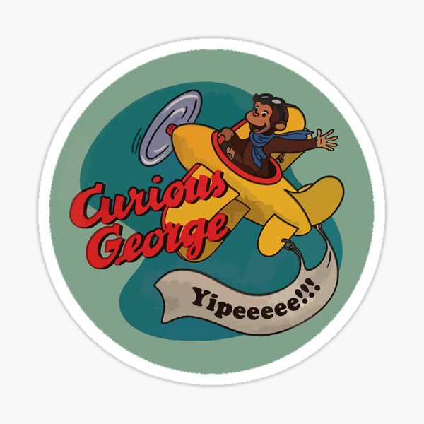 "curious george." Sticker for Sale by LukePritchard | Redbubble