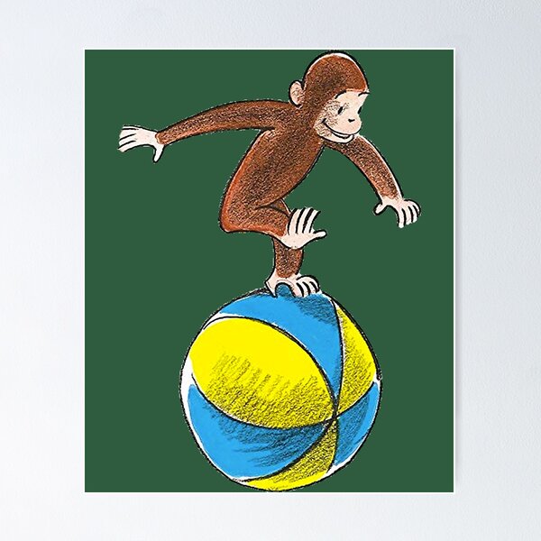 "Curious George the monkey." Poster for Sale by LukePritchard | Redbubble