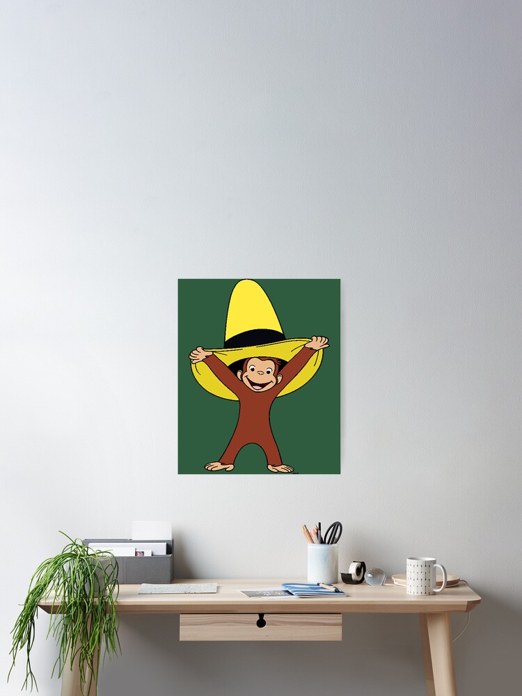 "Funky Curious George." Poster for Sale by LukePritchard | Redbubble