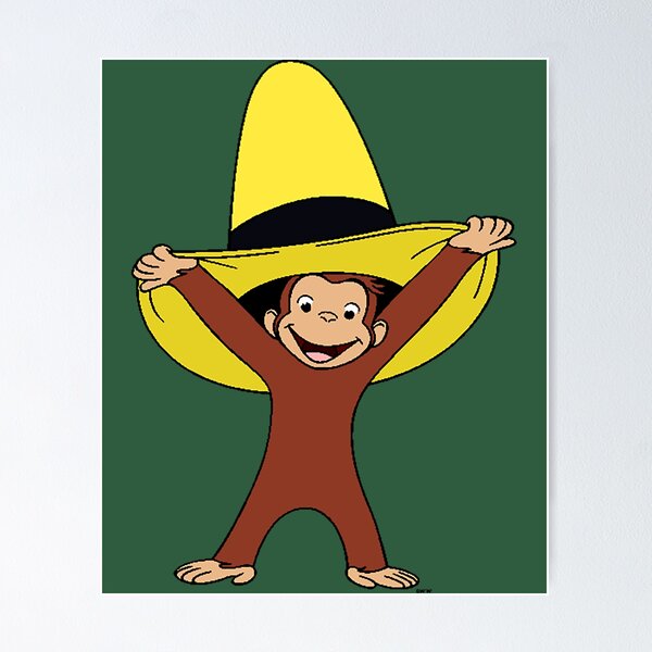 "Funky Curious George." Poster for Sale by LukePritchard | Redbubble