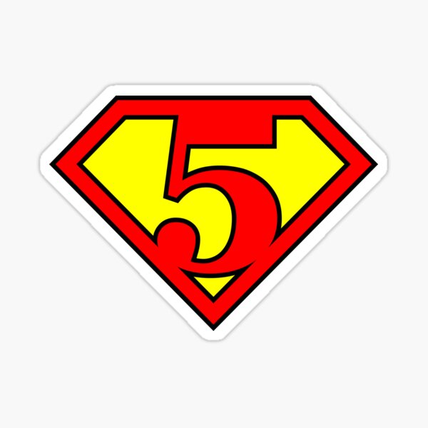 "Superhero 5 years, 5th birthday, Happy Birthday,5 years" Sticker for ...