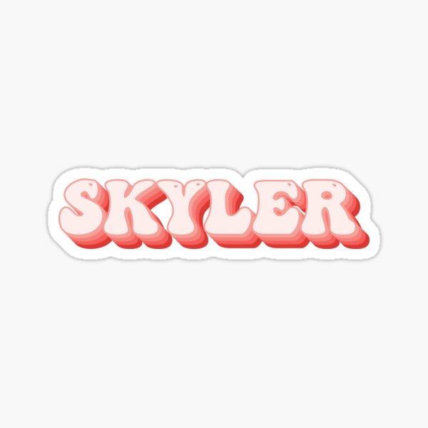 "Skyler - Name" Sticker for Sale by kindxinn | Redbubble