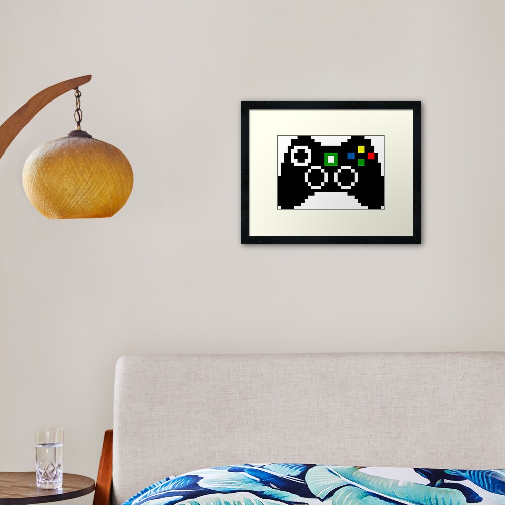 "Xbox 360 Controller Pixel Art" Framed Art Print for Sale by Crampsy ...