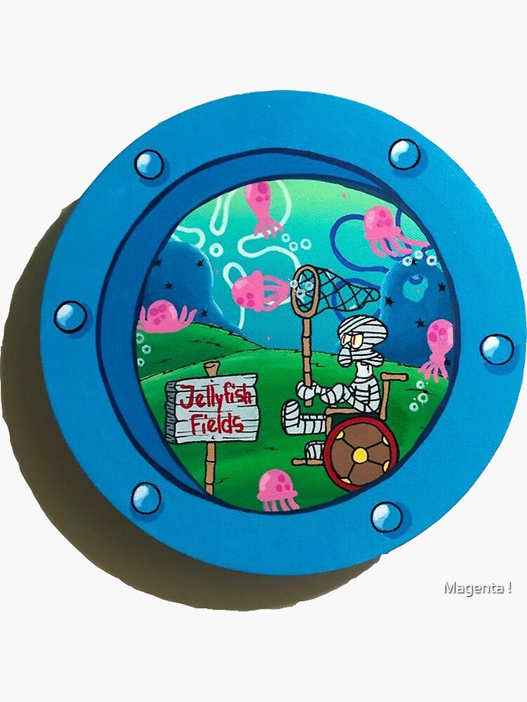 "spongebob window" Sticker for Sale by Kaotic ! | Redbubble