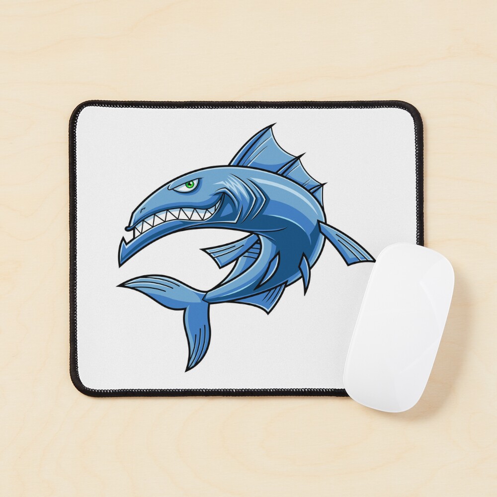 "Barracuda Fish Cartoon Character" Sticker for Sale by HitToon | Redbubble